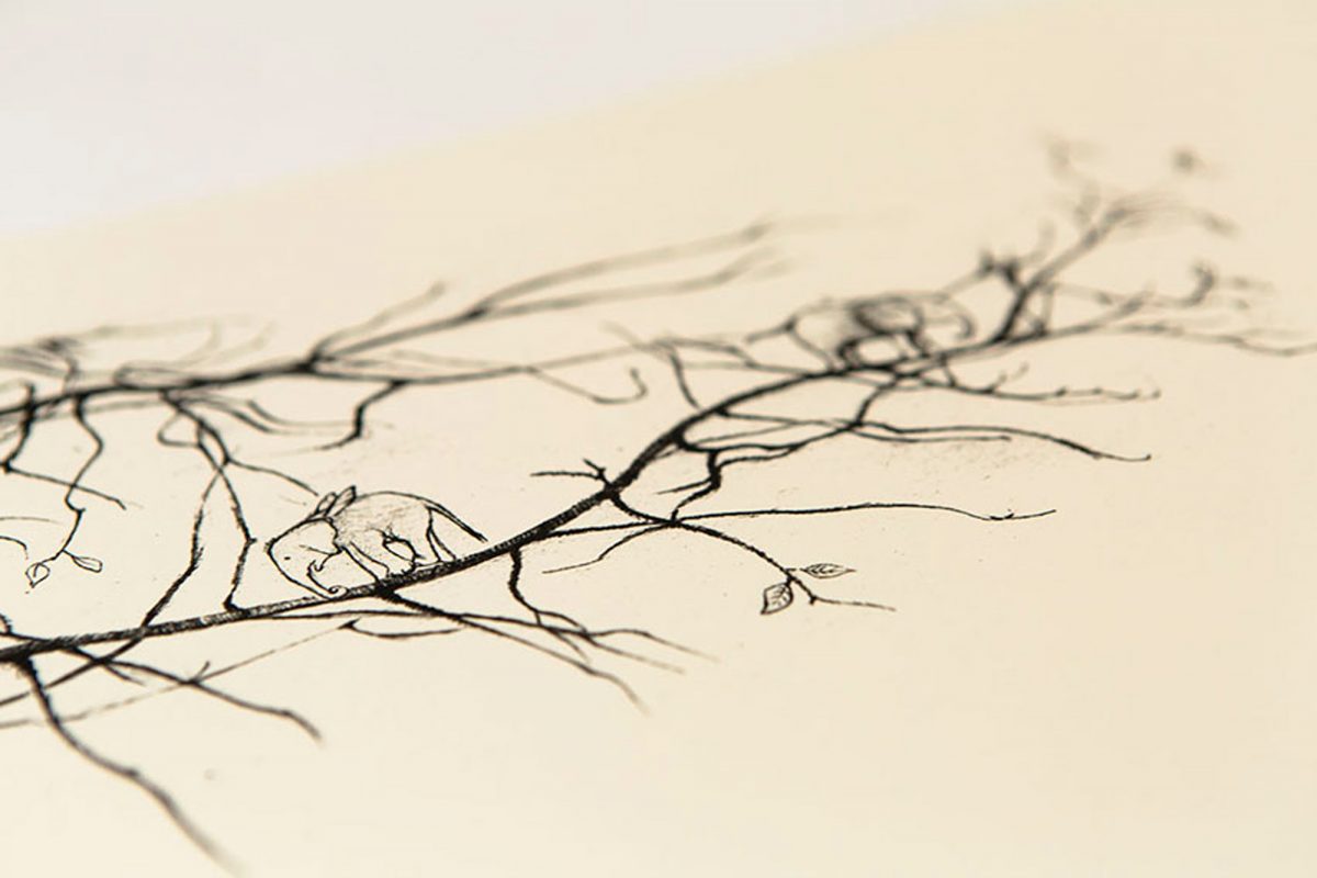 Things With Wings Print – Elephant Birds – Esther Connon