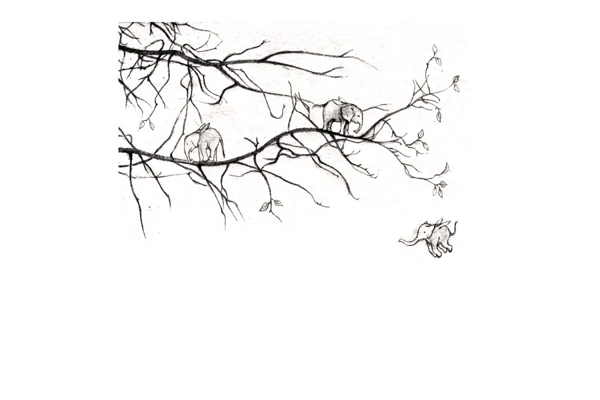 Things With Wings Print – Elephant Birds – Esther Connon