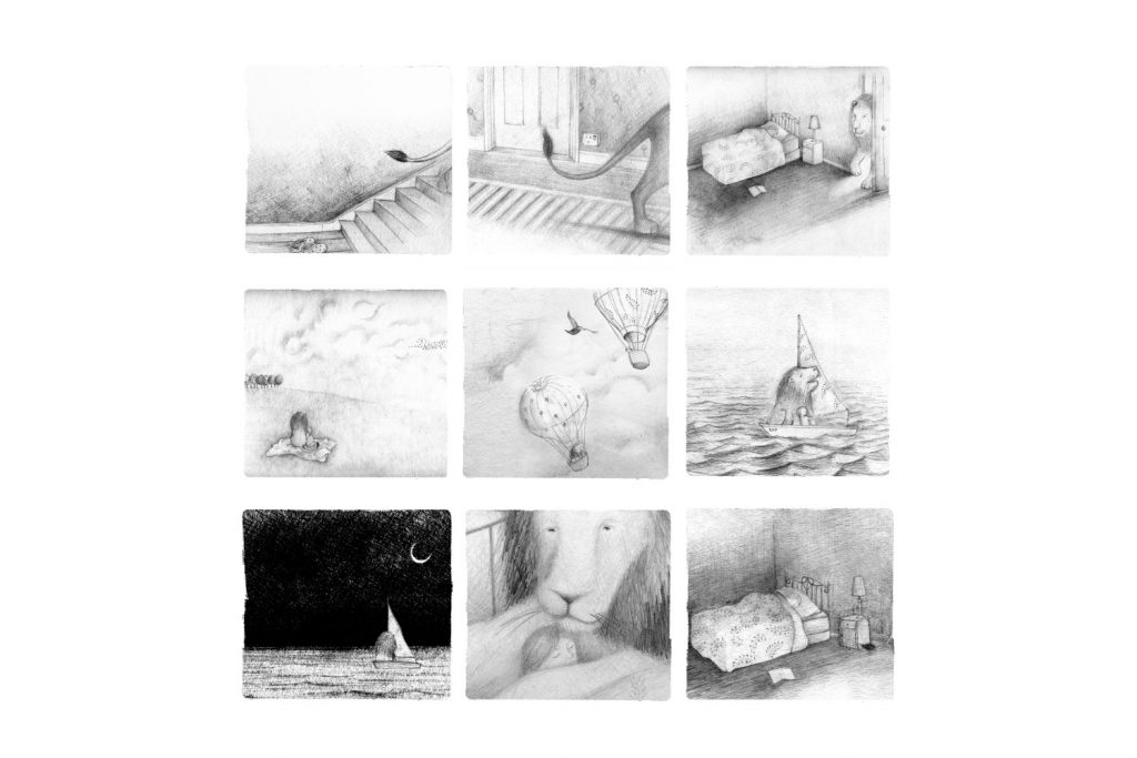 Lily and the Lion Storyboard Print – Esther Connon