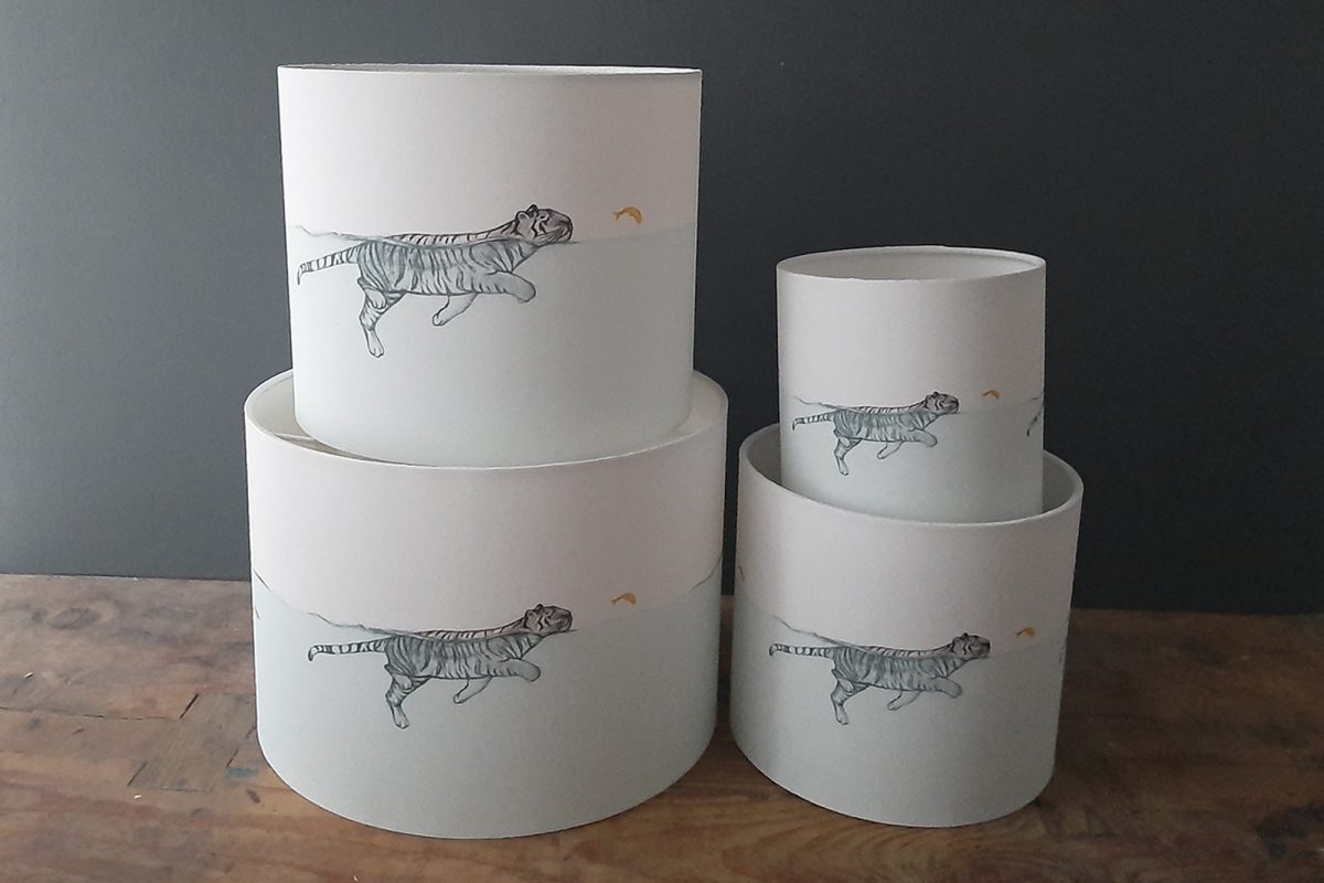 Lampshade – Swimming Tiger – 4 sizes – Esther Connon